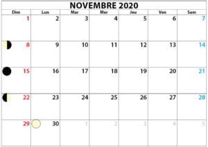 Calendrier Novembre 2020 Imprimable Avec Notes Calendarena