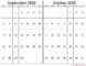 September And October 2020 Calendar