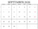 September 2020 Printable Calendar