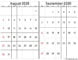Kalender August Und September 2020