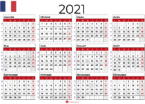 Calendrier 2021 à Imprimer [Québec]🇨🇦
