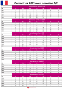 Télécharger Calendrier 2021 Avec Semaine Gratuit 🇫🇷