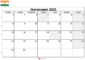Download Free November 2021 Calendar India