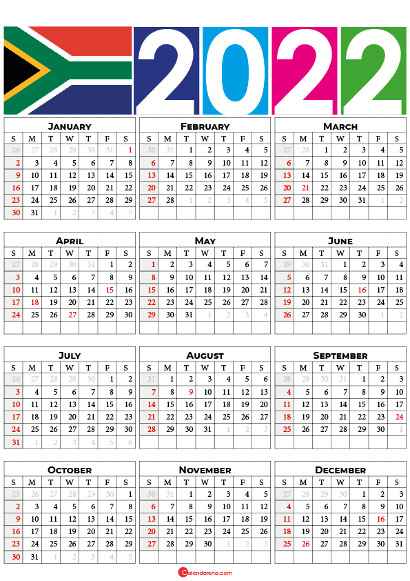 2023 Printable Calendar With South Africa Holidays Free Printable 2023 Printable Calendar With South Africa Holidays Free Printable