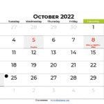 Download Free 2022 Calendar India With Indian Holidays