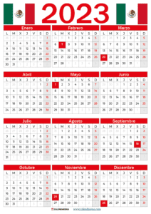 Calendario 2023 México Con Festivos PDF