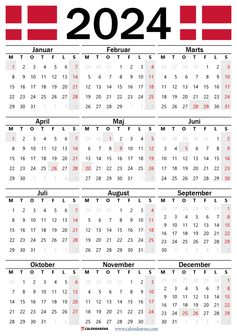 Kalender 2023 Danmark Med Helligdage Og Ugenumre