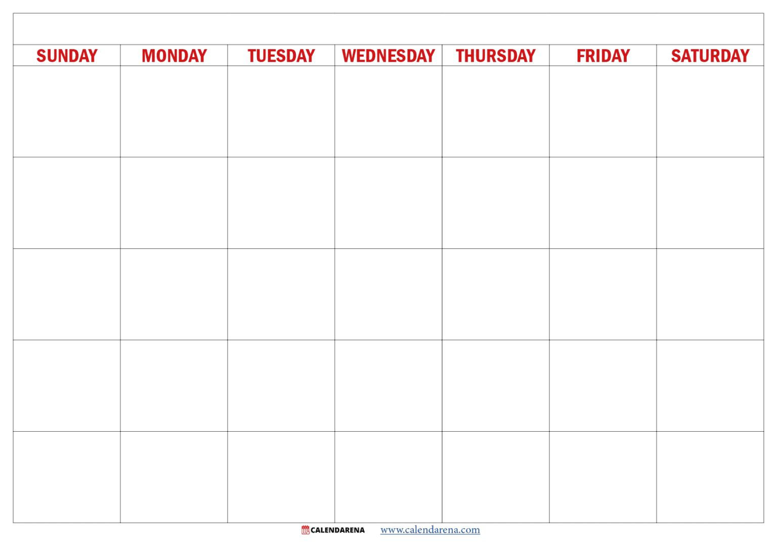 Get Organized With Free Blank Calendar Printable PDFs