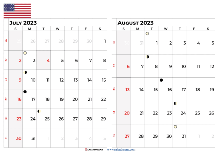 Planning Your July 2023 Calendar USA