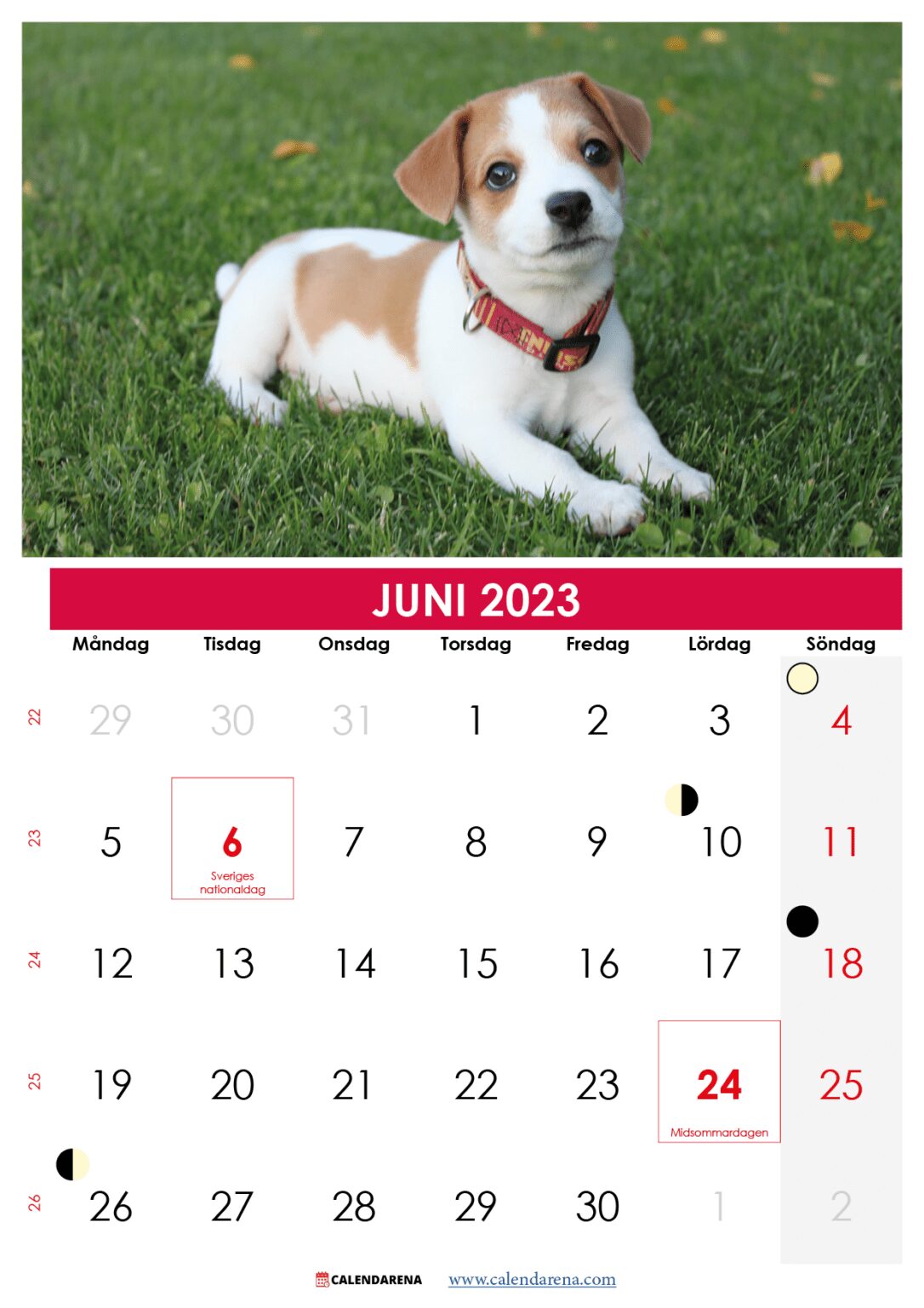 Kalender Juni 2023 Sverige Med Veckonummer
