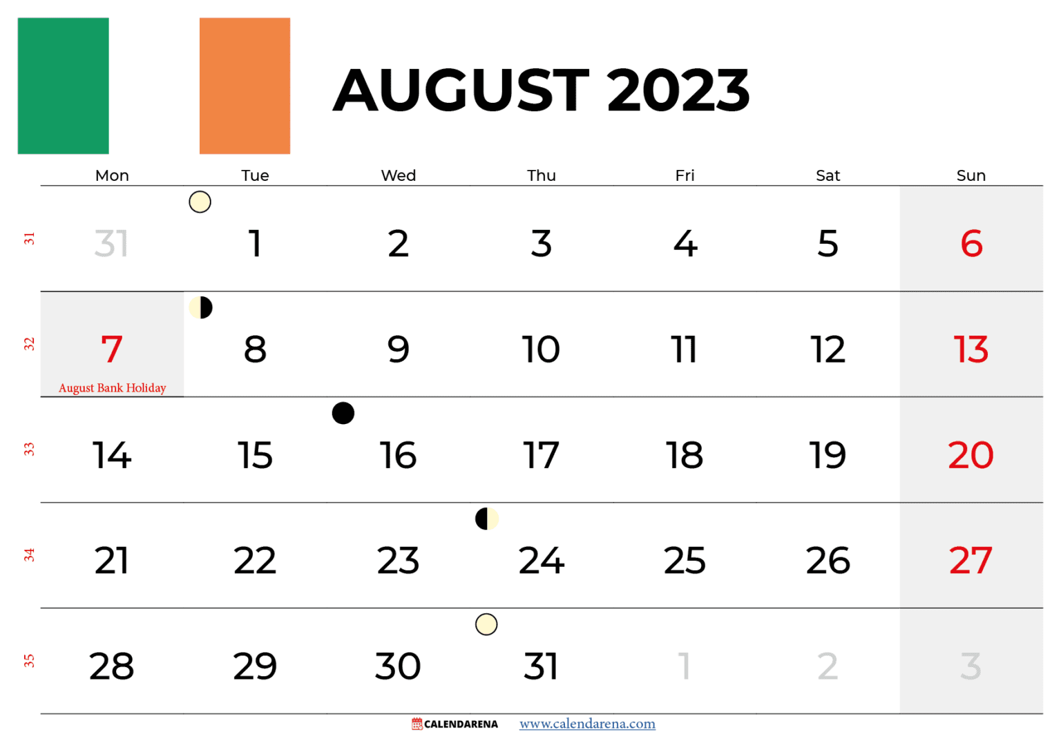 Planning Your August 2023 Calendar Ireland