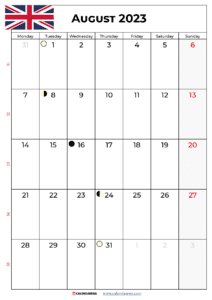 Planning Your August 2023 Calendar Uk