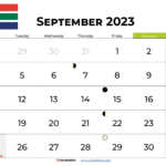 South Africa 2023 Calendar With Holidays Printable