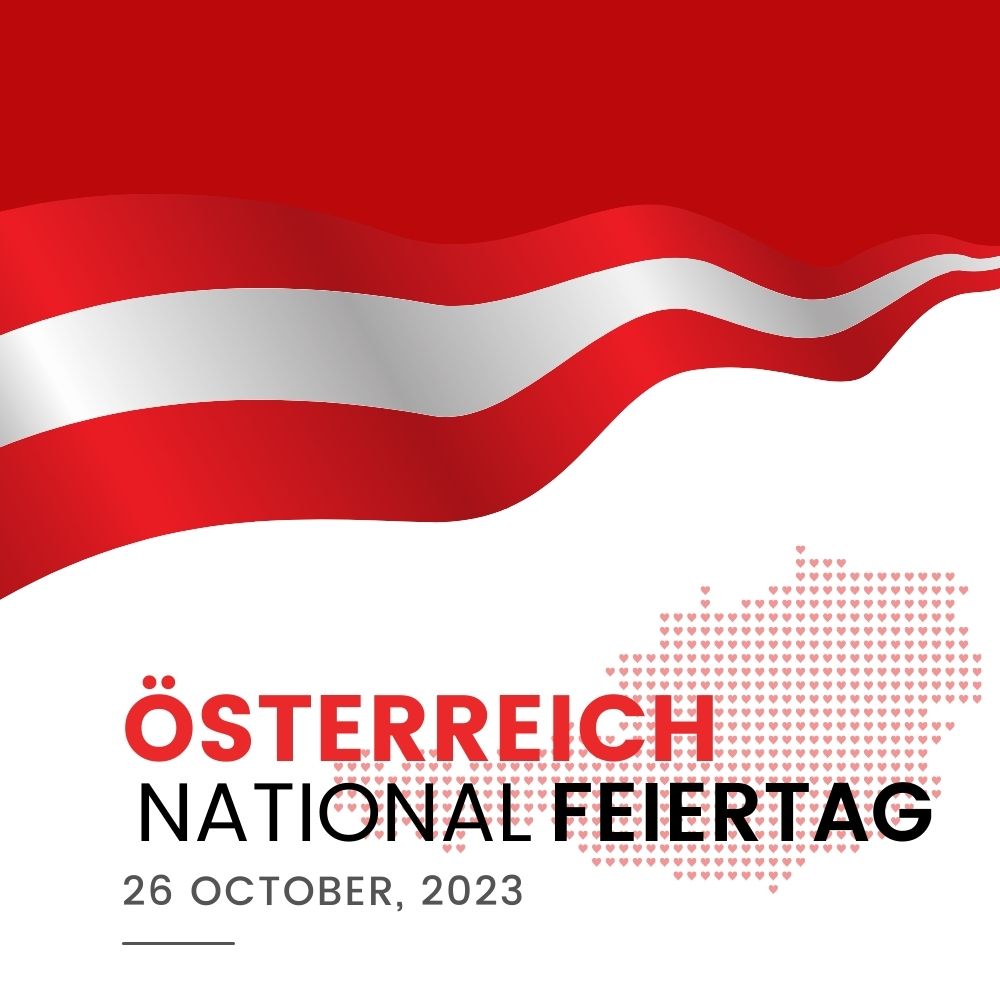 Österreichischer Nationalfeiertag: Donnerstag, 26. Oktober 2023