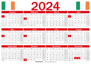 Calendar 2024 Ireland With Holidays And Festivals