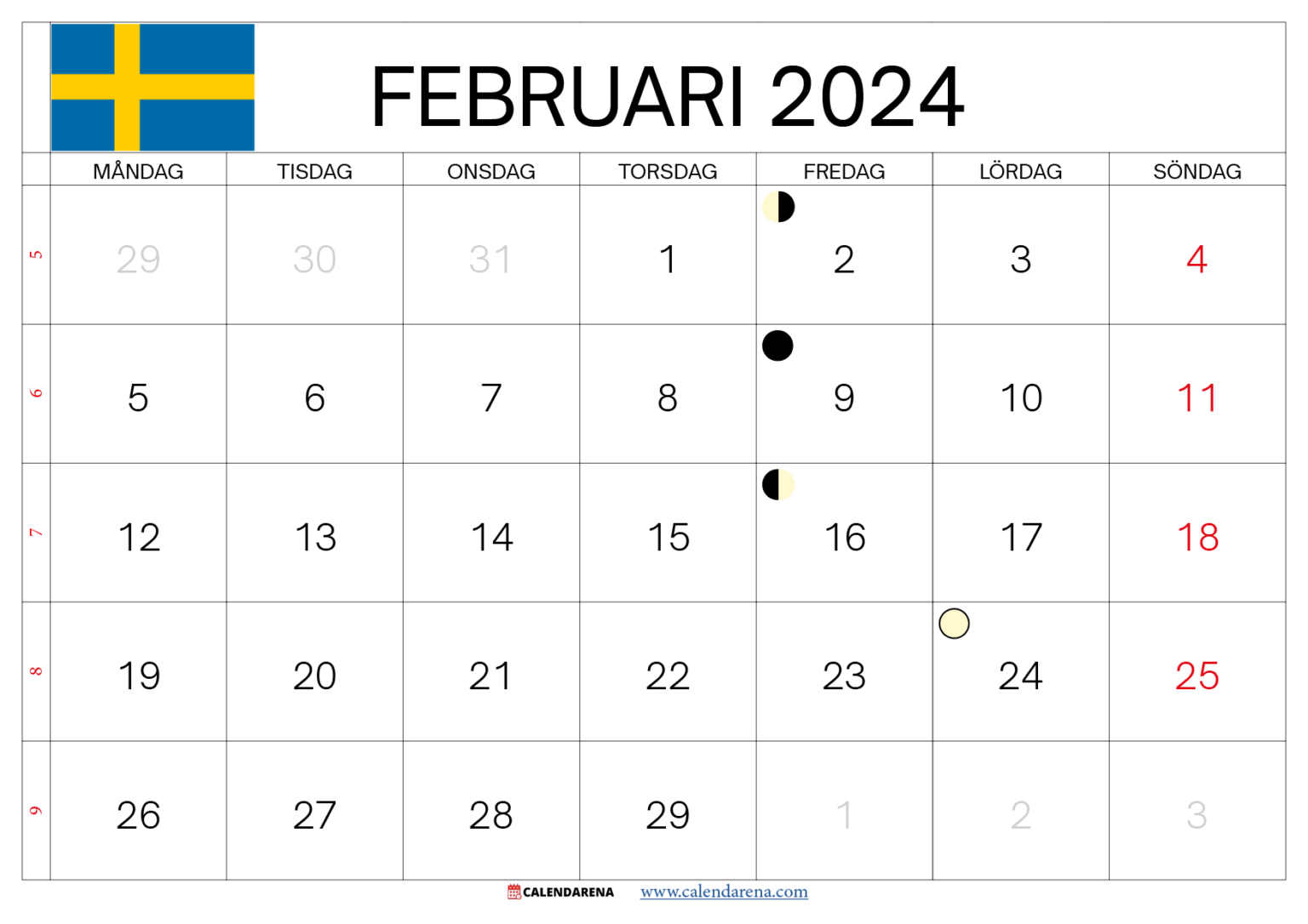 Kalender Februari 2024 PDF