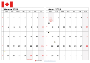 April 2024 Calendar Canada With Holidays