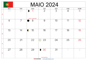 Calendário Maio 2024 Portugal
