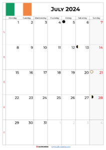 July 2024 Calendar Ireland