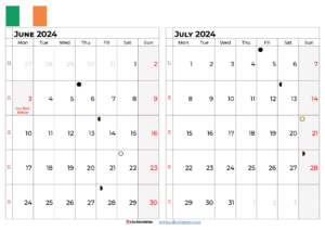 June 2024 Calendar Ireland