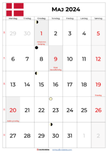 Kalender Maj 2024 Danmark