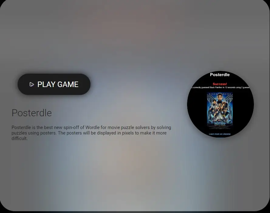 Posterdle: Unleash Your Inner Cinephile
