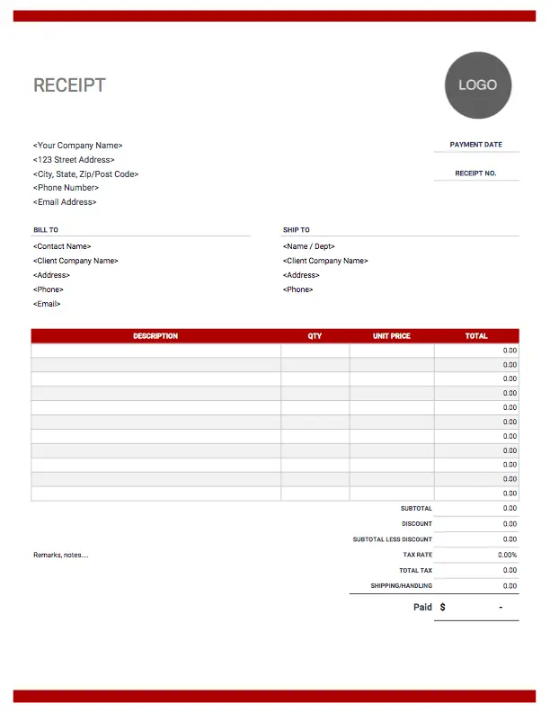 Best Practices For Using Free Receipt Template
