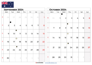 October Calendar 2024 Australia
