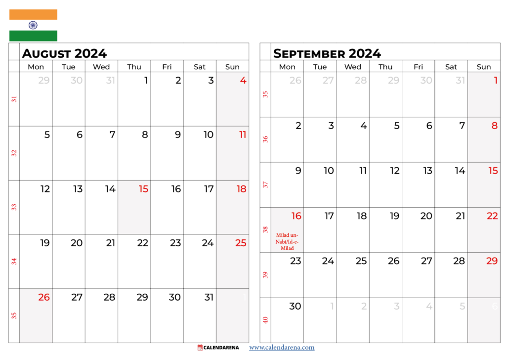 September 2024 Calendar India