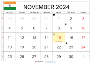 November 2024 Calendar India