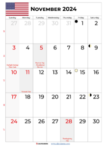 November 2024 Calendar Usa