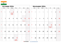 November 2024 Calendar India