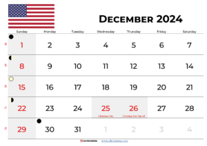 December 2024 Calendar Usa
