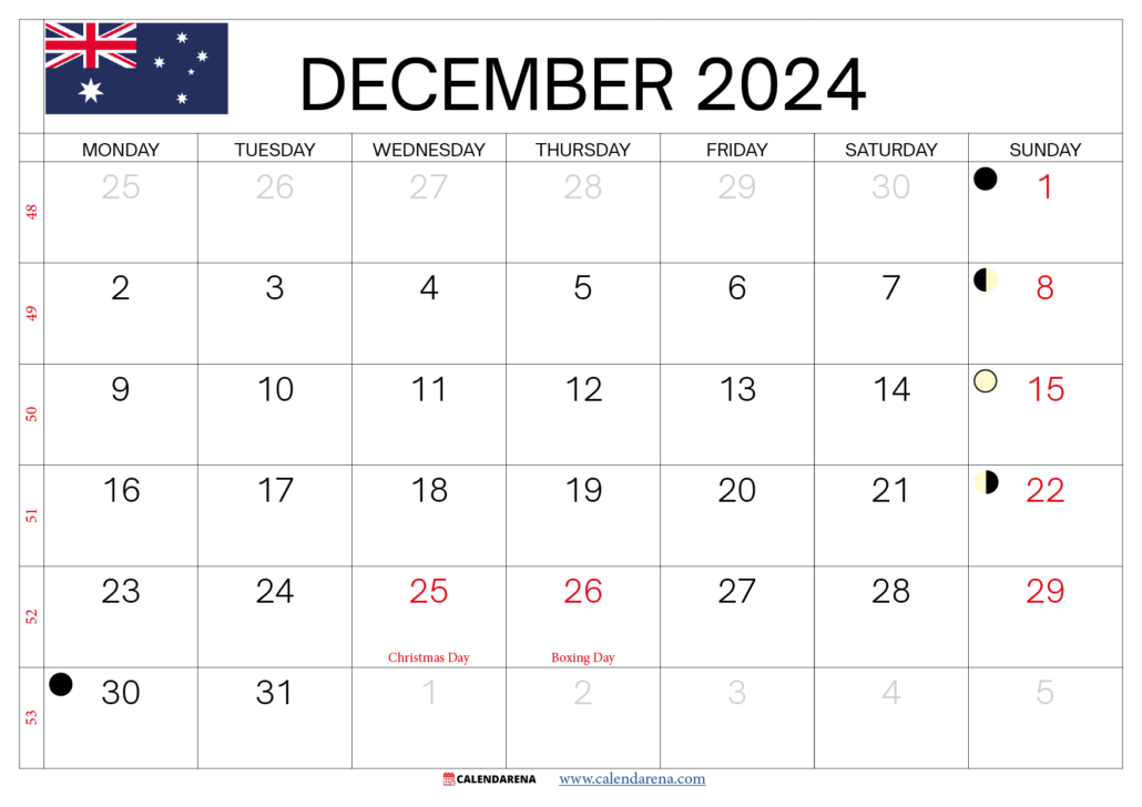 December 2024 Calendar Australia