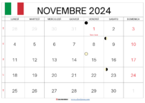 Calendario Novembre 2024 Con Festività