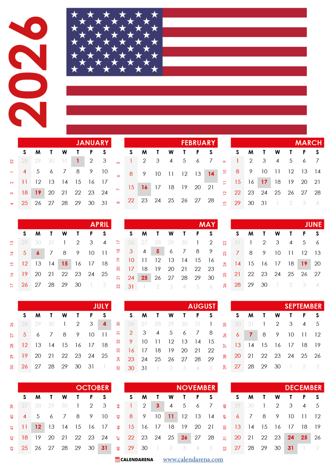 2025 Calendar USA: Dates And Holidays