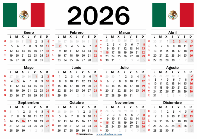 Calendario 2026 Italiano con Festività da Stampare PDF