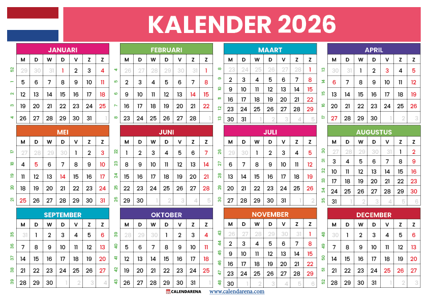 Kalender 2026 Met Weeknummers Nederland: Complete Gids